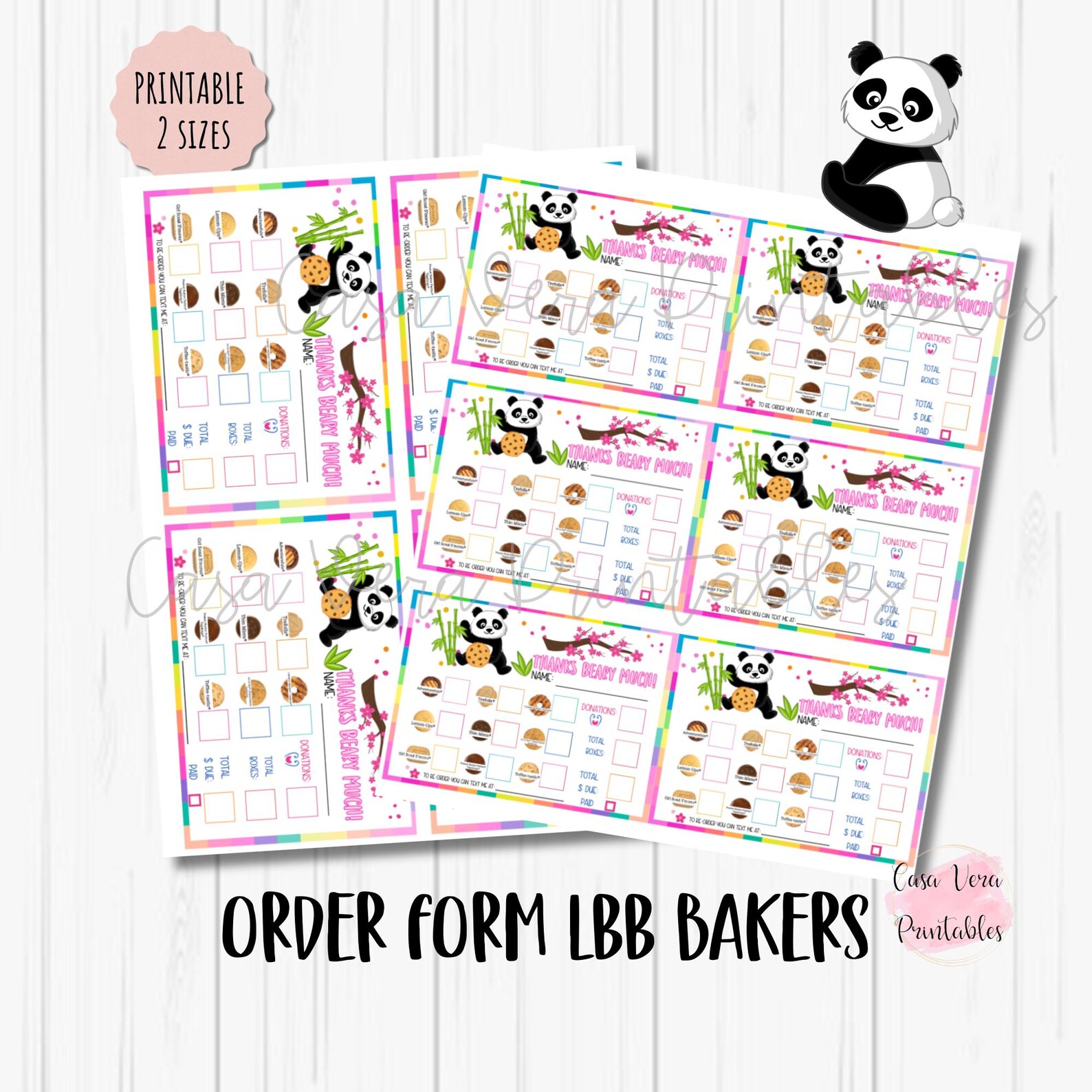 LBB Girl Scout Cookie Order Thank You Printable Little Brownie Cookies ...
