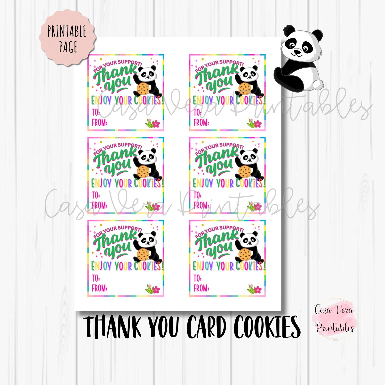 Thank You Girl Scout Cookie Printable Little Brownie Cookies ABB OR LBB ...