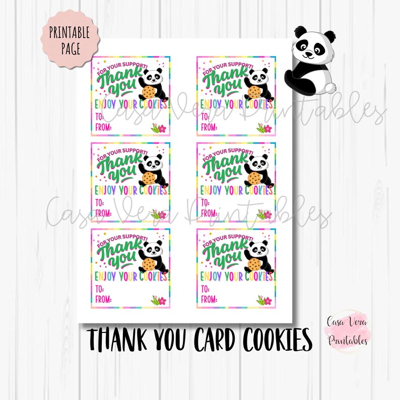Thank You Girl Scout Cookie Printable Little Brownie Cookies ABB OR LBB ...