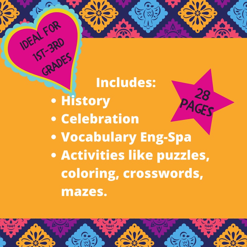 Dia De Los Muertos Printable PDF for Kids, Printable Day of the Dead ...