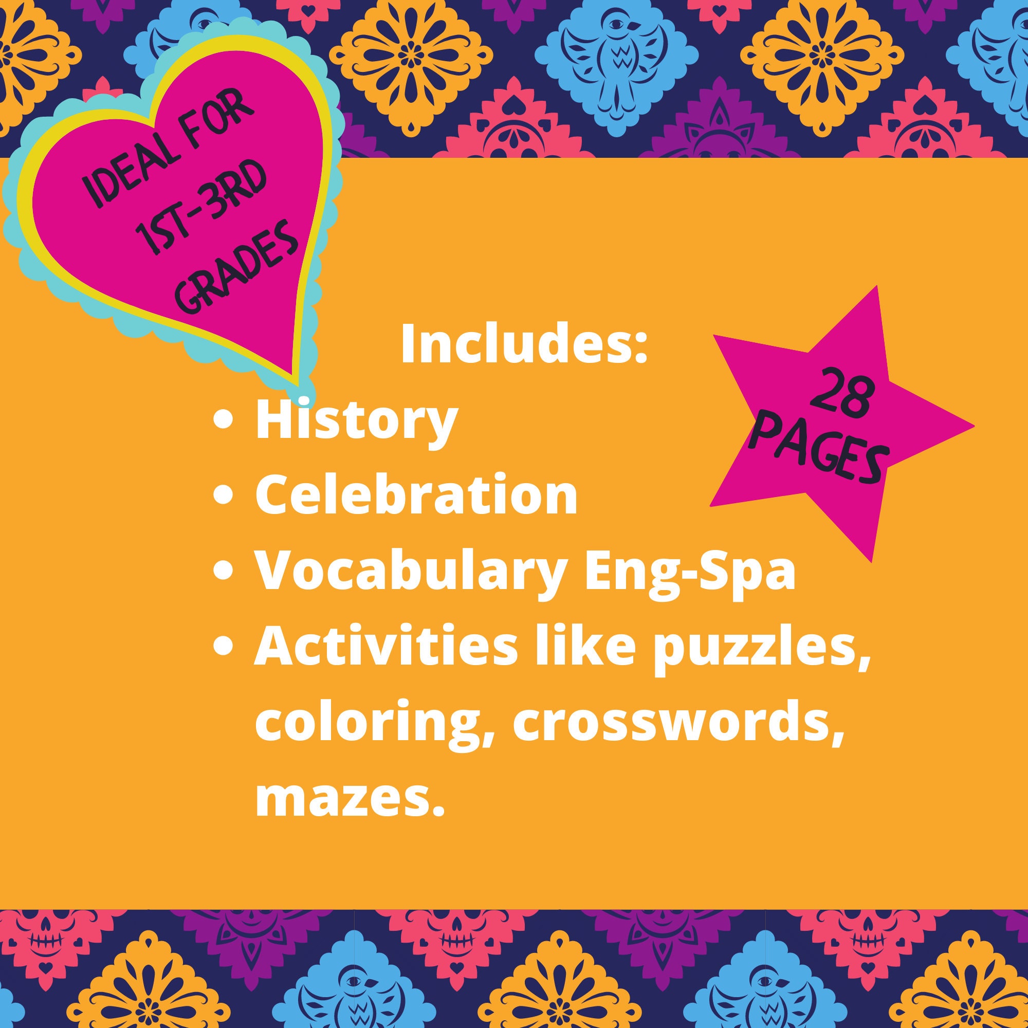 Dia De Los Muertos Printable PDF for Kids, Printable Day of the Dead ...