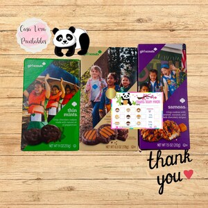 LBB Girl Scout Cookie Order Thank You Printable Little Brownie Cookies ...