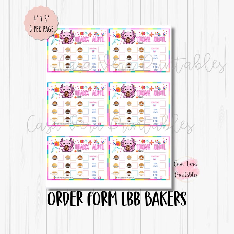 LBB Girl Scout Cookie Order Thank You Printable Little Brownie Cookies ...