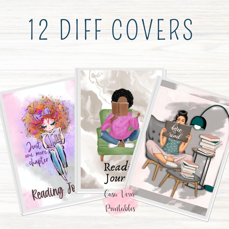 Printable Reading Journal Covers ONLY / 8.5 X 11" Printable - Etsy