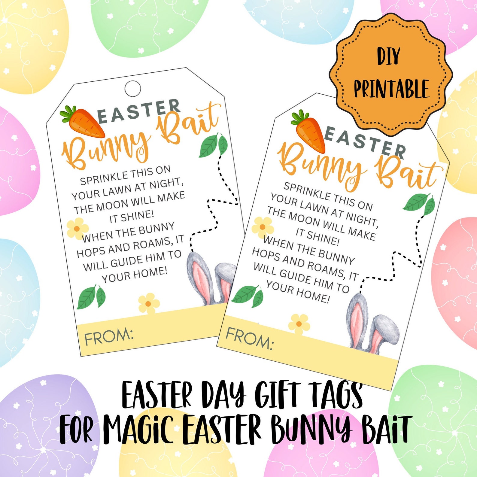 Easter Bunny Bait/ Gift Tag for Easter/ Kids Easter Eve Activity ...