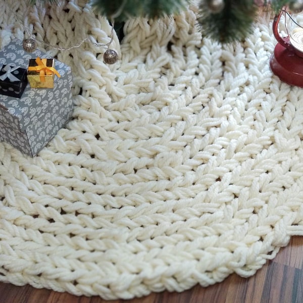Knit Tree Skirt - Etsy
