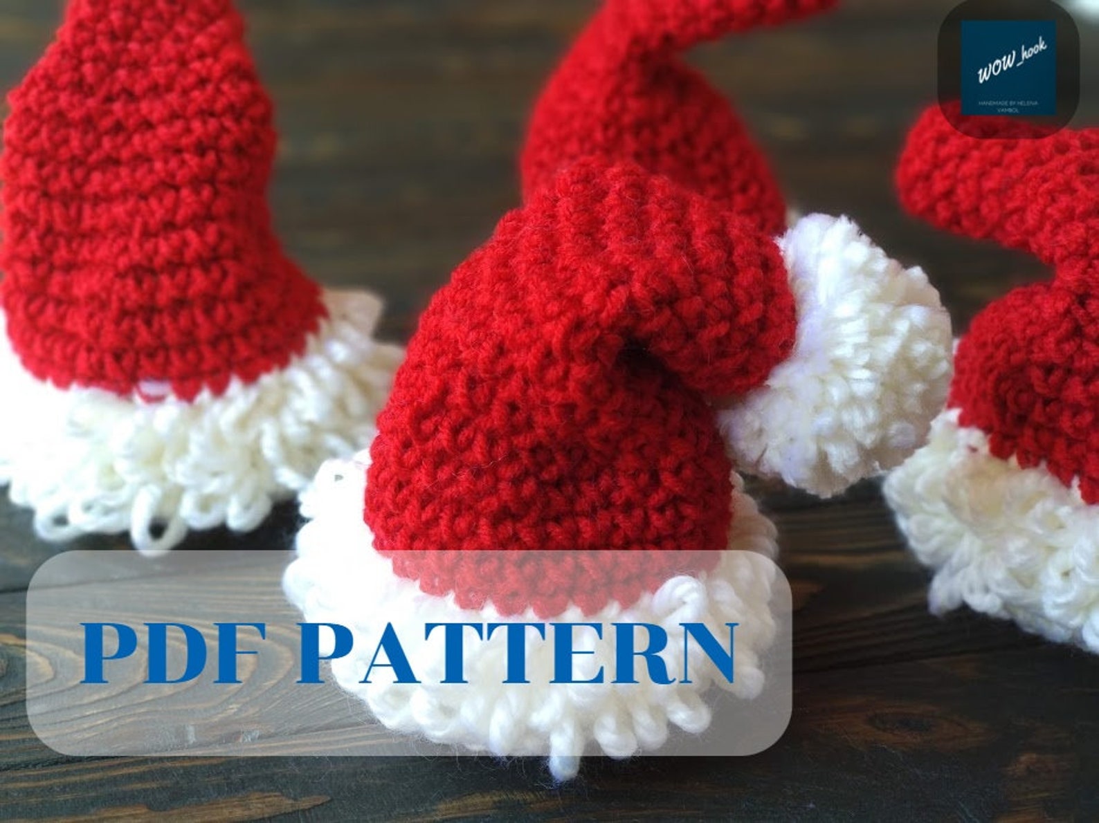 Easy Crochet Pattern & Tutorial How to Crochet Mini Santa Hat for ...