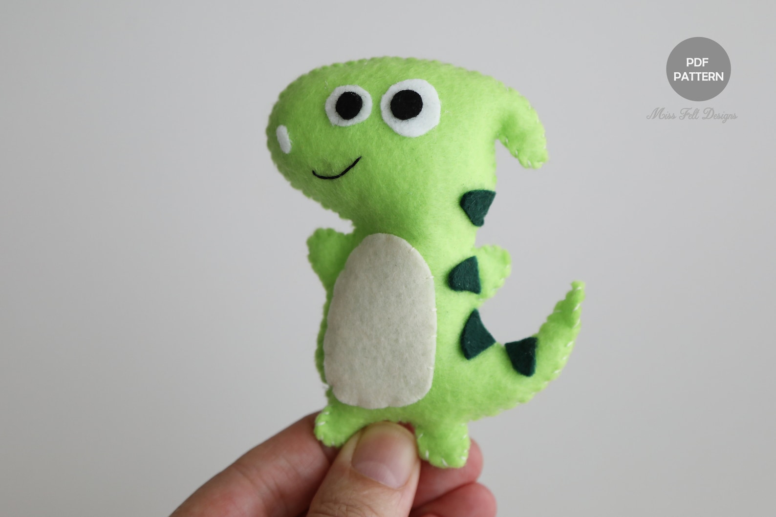 Felt Pattern Dinosaur PDF, Pattern Dinosaur Felt Sewing, Cute Dinosaur ...