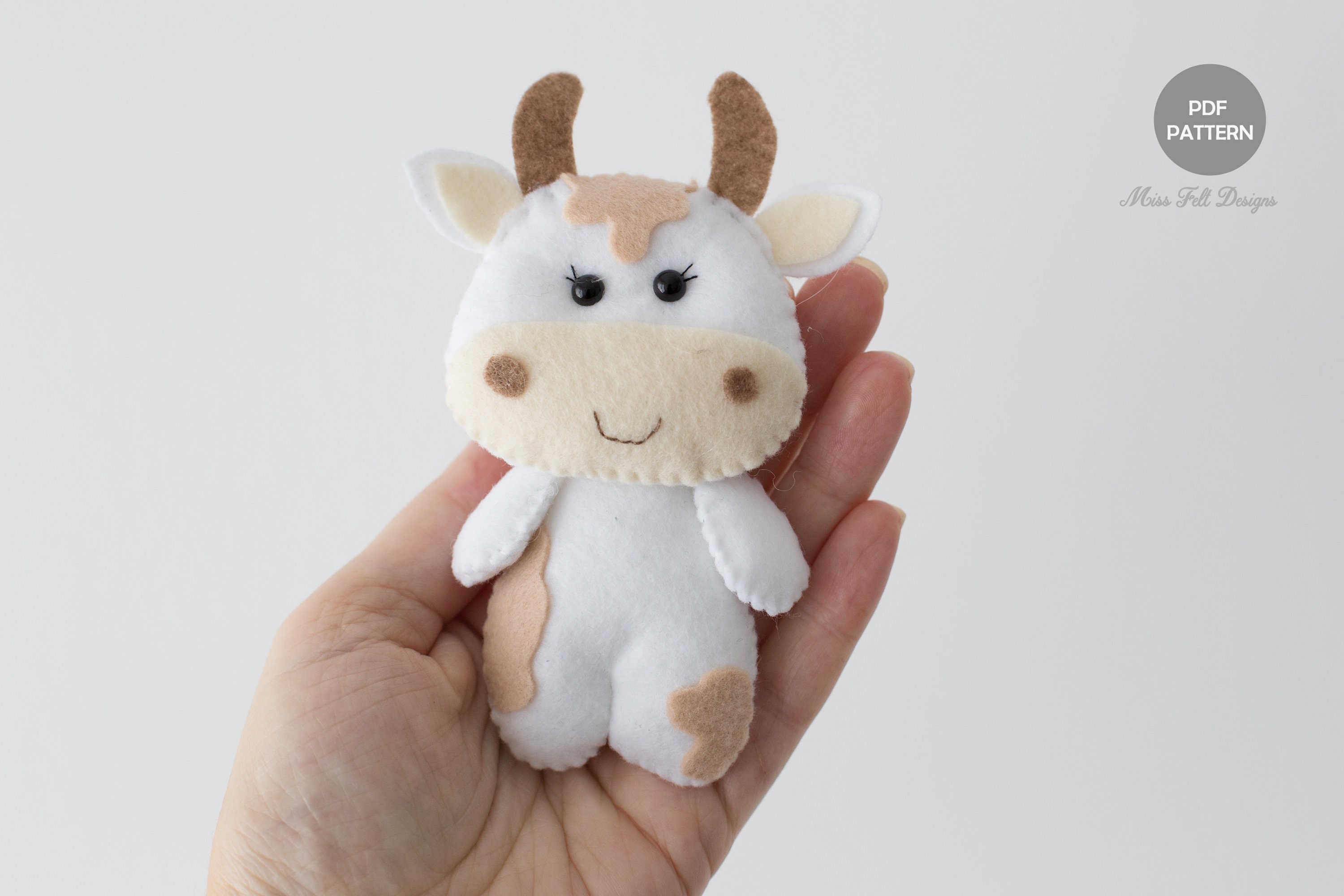 Felt Farm Animals Sewing PDF Pattern Horse Pig Sheep Cow - Etsy Canada