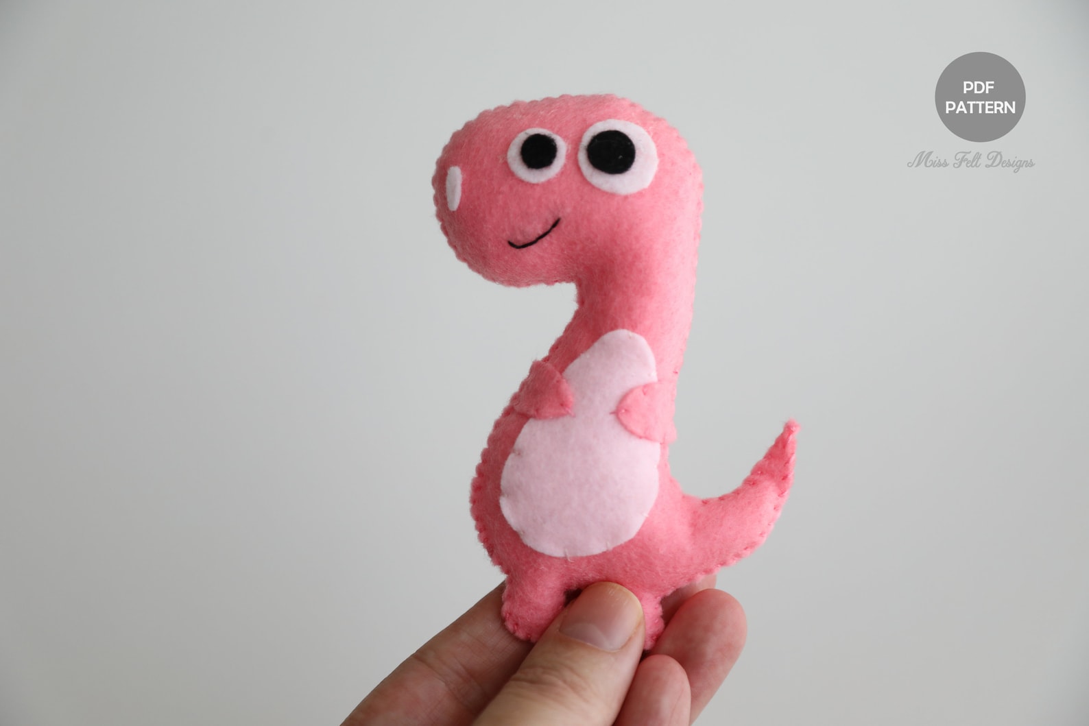 Felt Pattern Dinosaur PDF, Pattern Dinosaur Felt Sewing, Cute Dinosaur ...