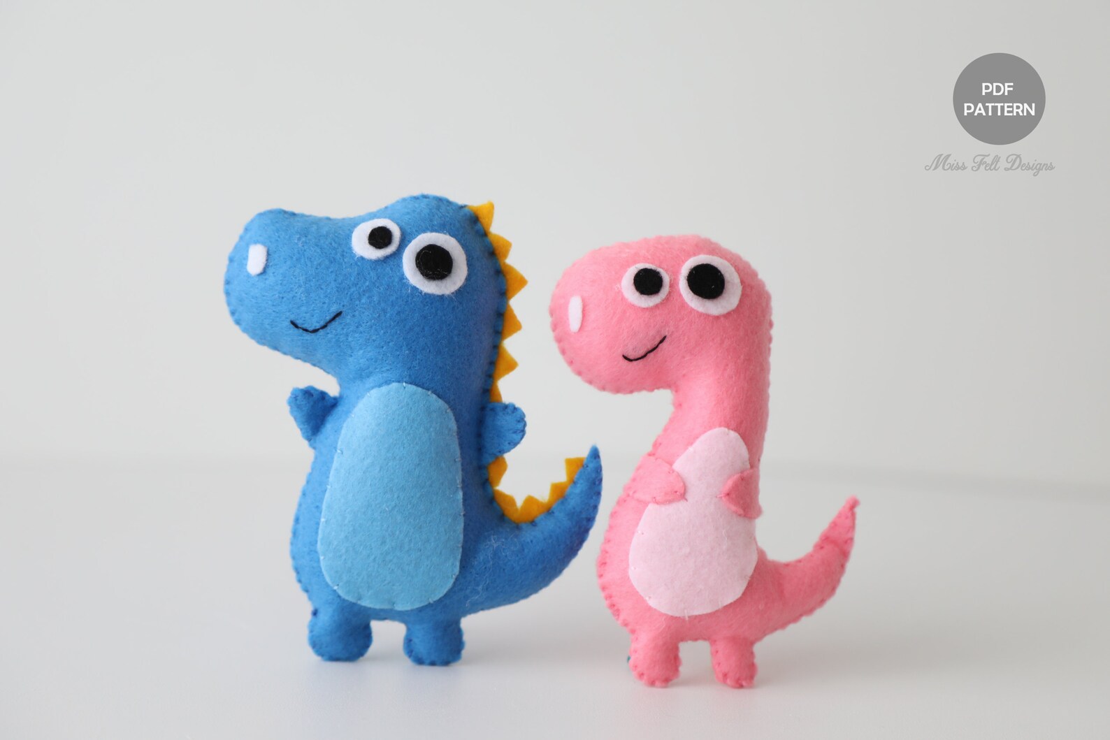 Felt Pattern Dinosaur PDF, Pattern Dinosaur Felt Sewing, Cute Dinosaur ...