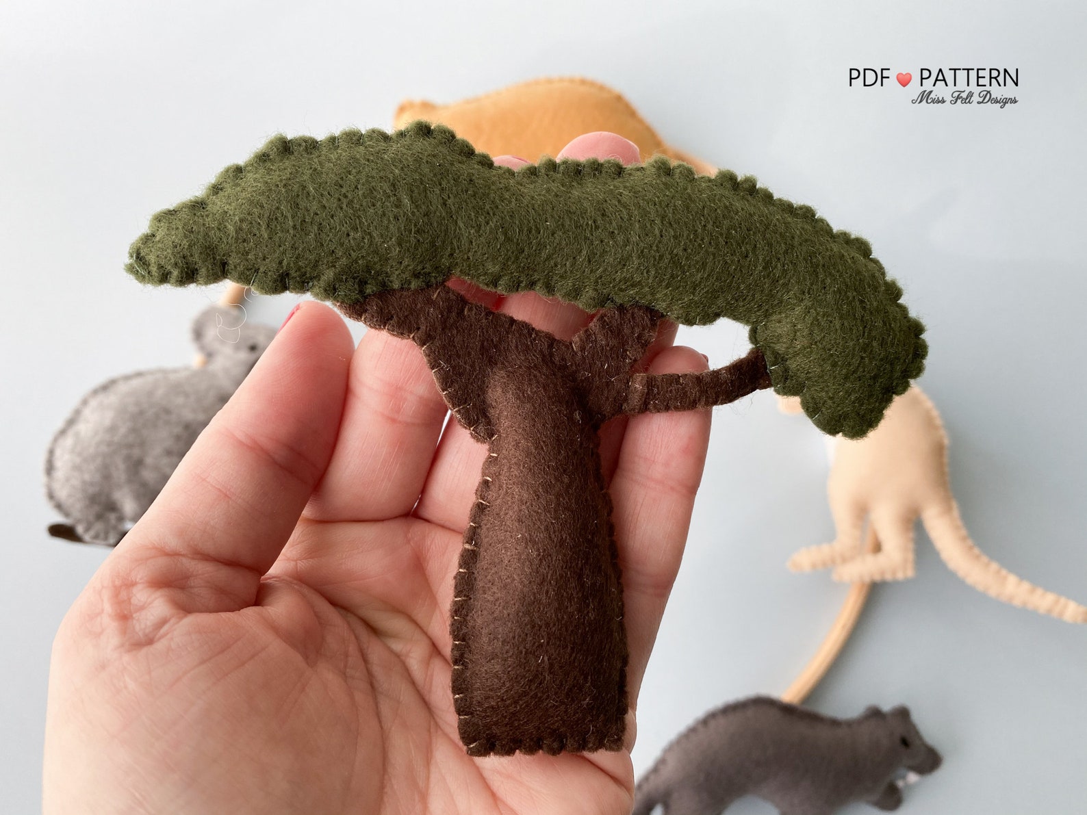 Australian Animal Sewing PDF Patterns, Aussie Animal Felt, Kangaroo ...