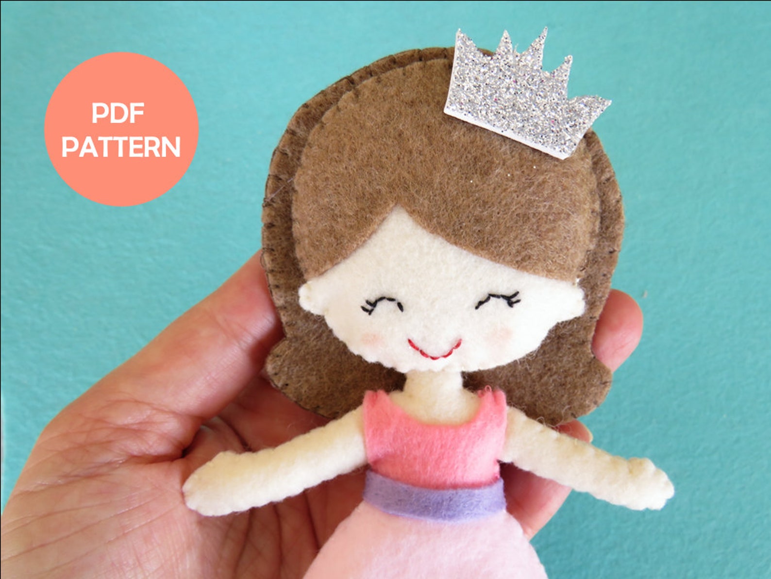 Castle and Princess Felt PDF Pattern Download, Plush Sewing Pattern for ...