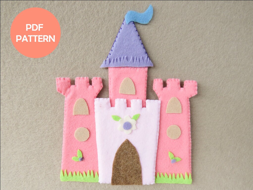Castle and Princess Felt PDF Pattern Download, Plush Sewing Pattern for ...
