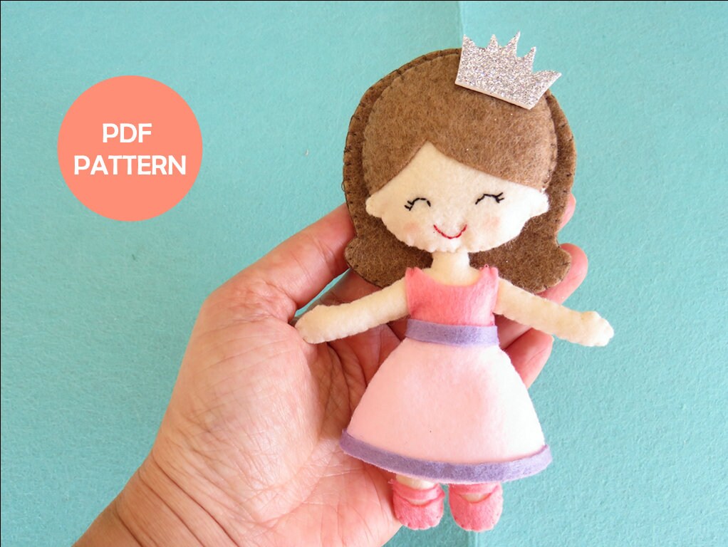 Castle and Princess Felt PDF Pattern Download, Plush Sewing Pattern for ...