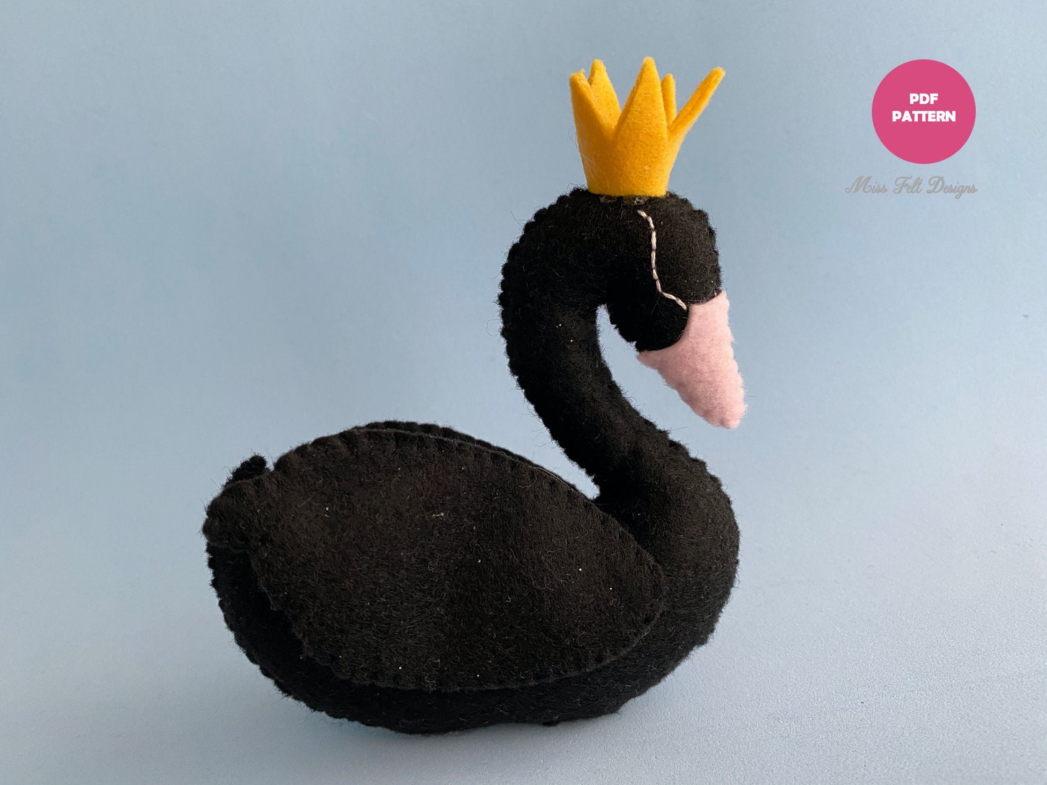 Swan PDF Sewing Pattern Felt Christmas Ornament Holiday | Etsy UK