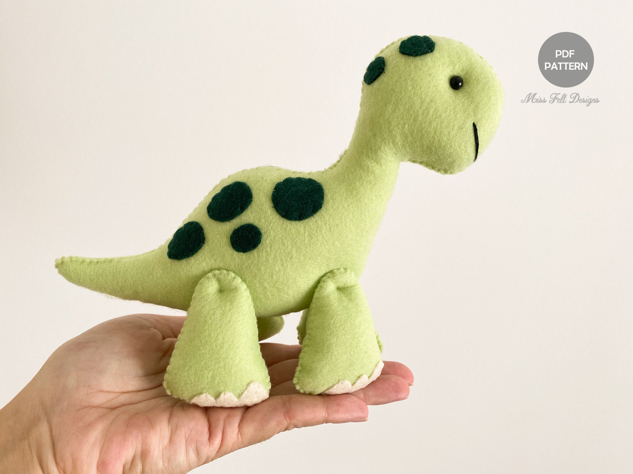 PDF Pattern Video How to Sew Two Felt Dinosaurs - Etsy