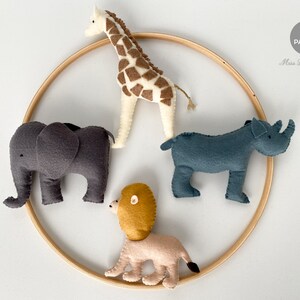 Jungle Animal Sewing PDF Pattern, Safari Felt Animals (digital Pattern ...