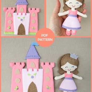 Castle and Princess Felt PDF Pattern Download, Plush Sewing Pattern for ...