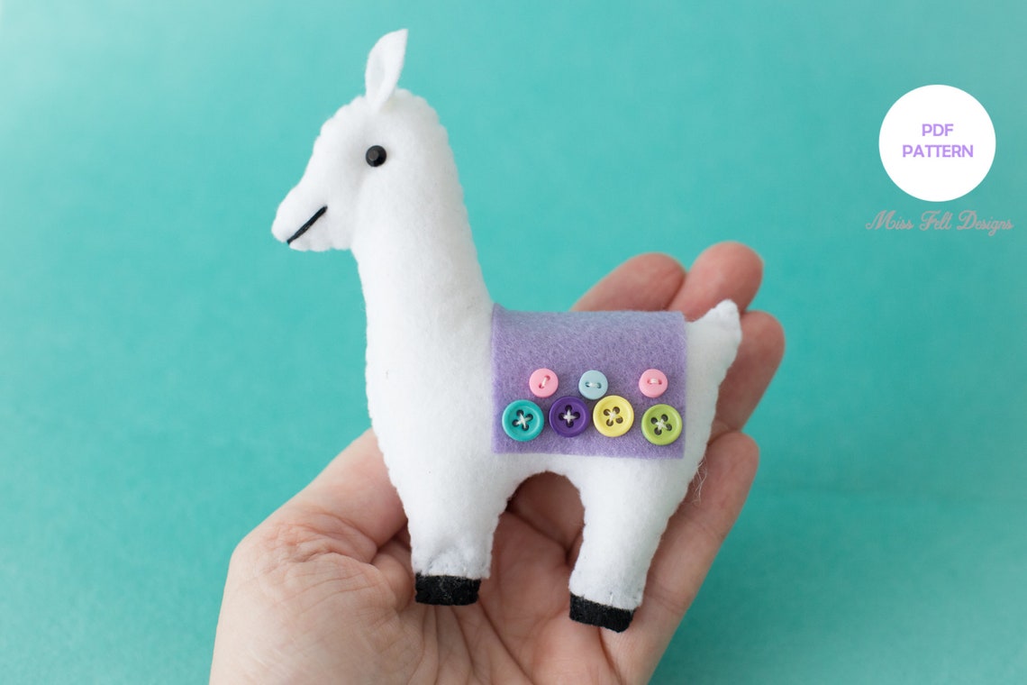 Felt PDF Llama and Cactus Pattern Felt Llama Baby Mobile Diy | Etsy