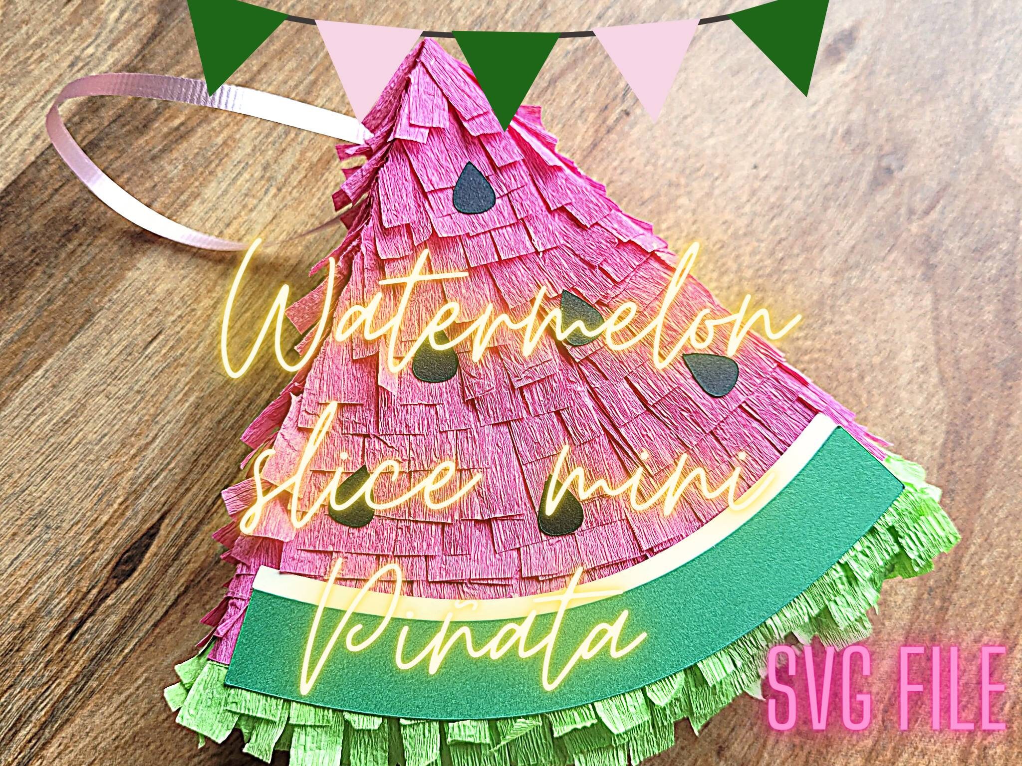 Watermelon Slice Mini Piñata, One in a Melon Party Favors, Mini Pinata ...