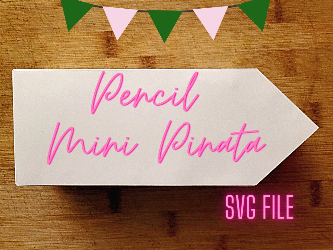 Pencil Mini Piñata SVG: DIY Crayon Pinata Cutout (digital File) - Etsy UK