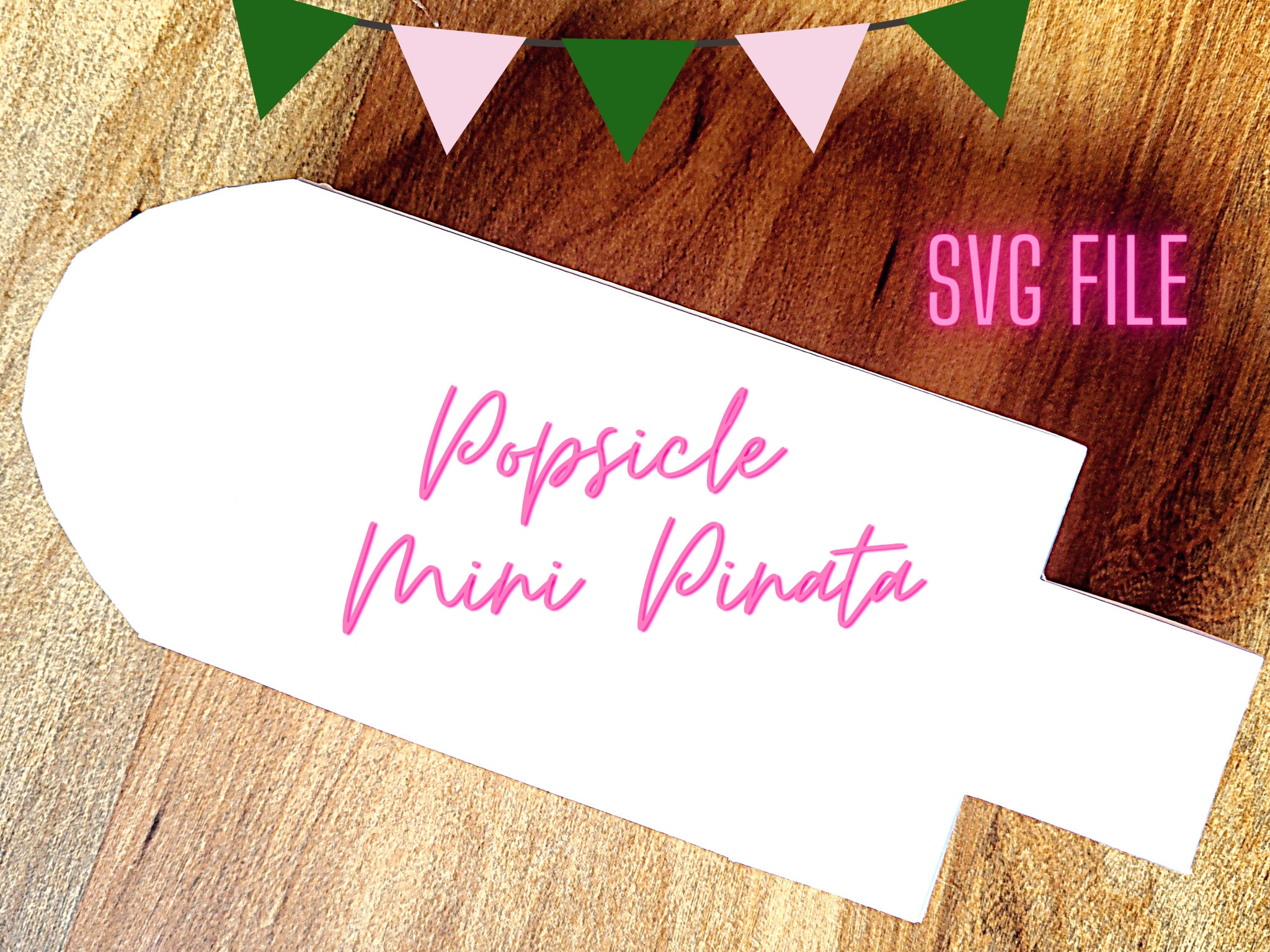 Mini Popsicle Pinata, Svg Mini Pinata, Piñata Template, 3d Piñata ...