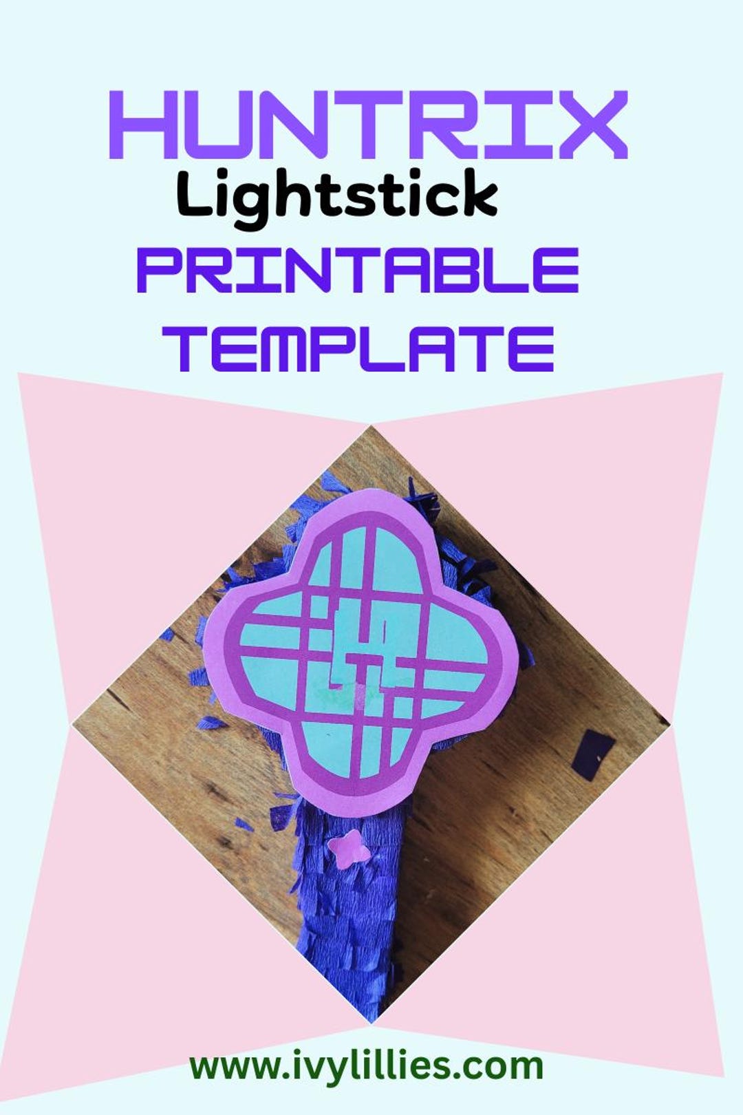 Huntrix Lightstick Printable Mini Pinata Template - Etsy