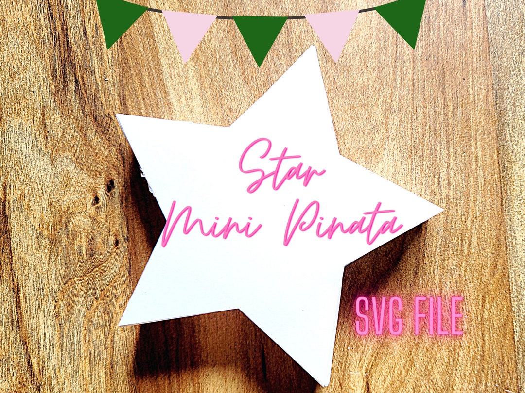 Mini piñata estrella, mini piñata svg, plantilla de piñata, piñata 3d ...