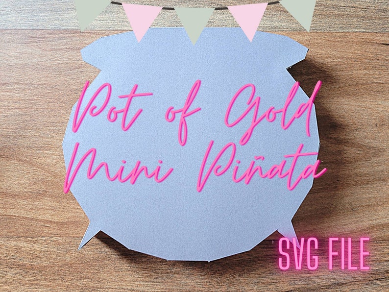 Pot of Gold Mini Piñata SVG File: St. Patrick's Day DIY - Etsy