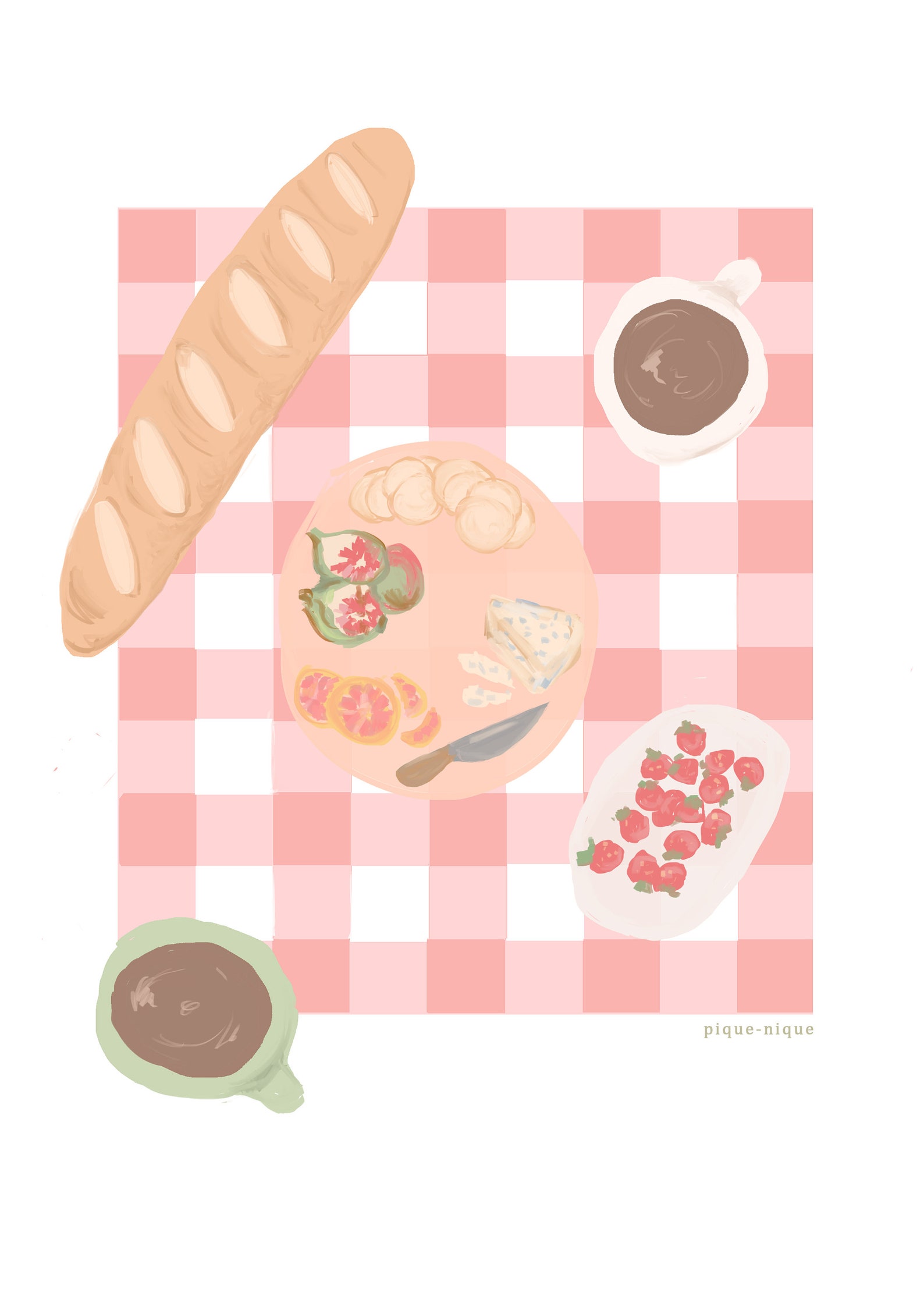 Pique-nique French Picnic Poster Aesthetic Art Print - Etsy
