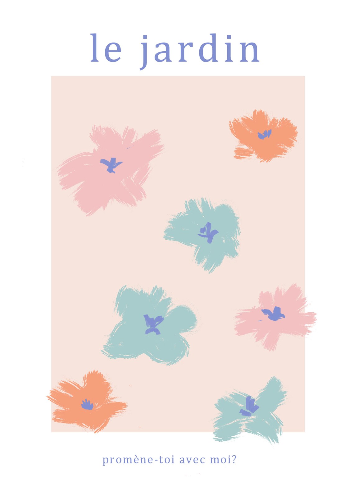 Le Jardin French Poster Aesthetic Art Print 1 - Etsy UK