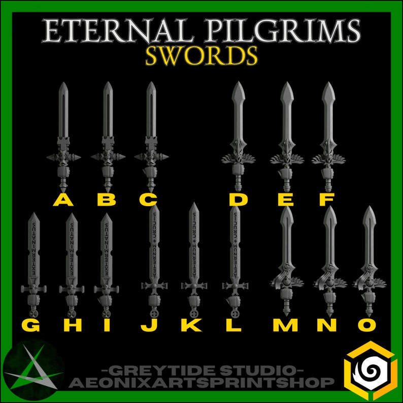 Swords Eternal Pilgrim Bits Upgrade Kit Gloomy Angels Angelic Knights ...