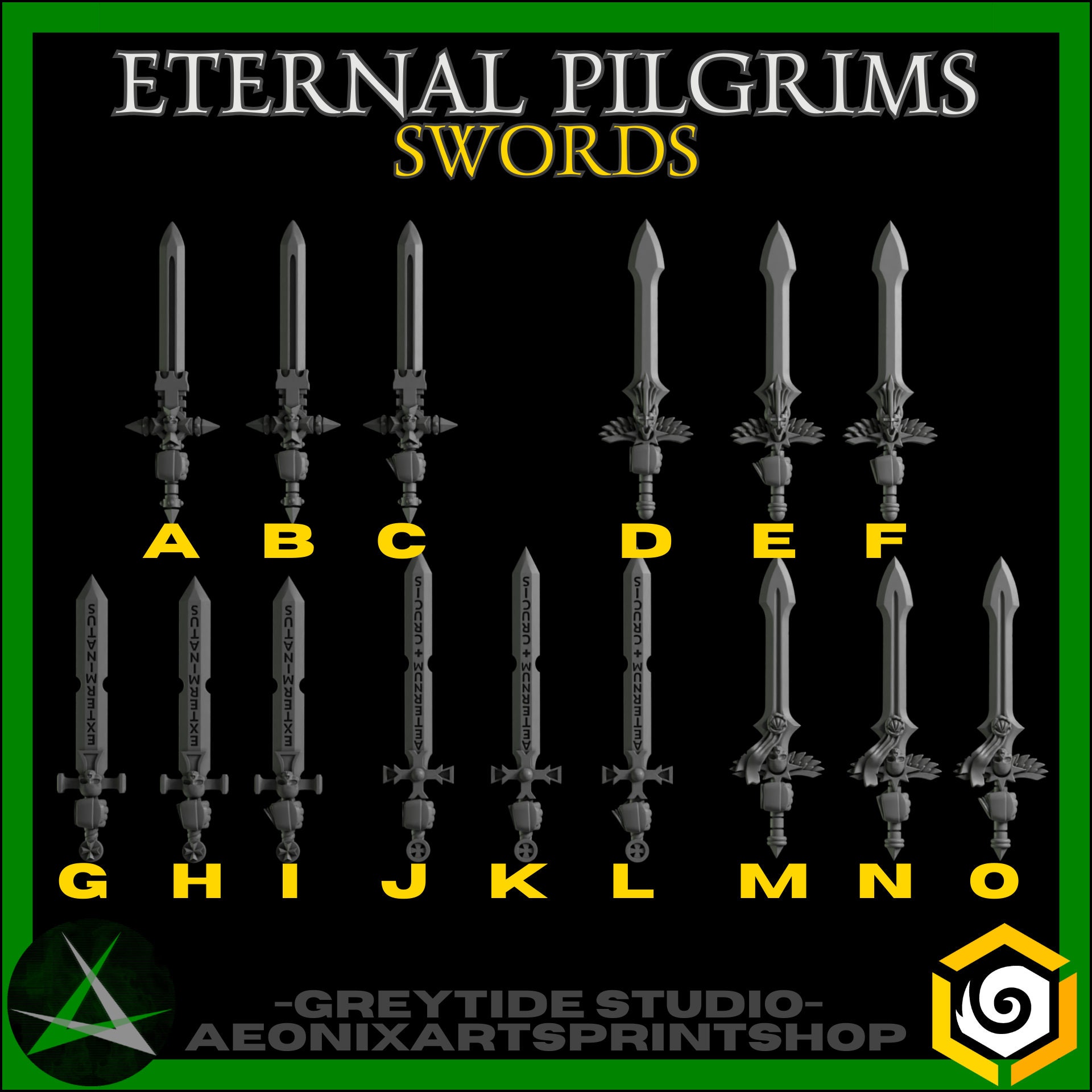 Swords Eternal Pilgrim Bits Upgrade Kit Gloomy Angels Angelic Knights ...