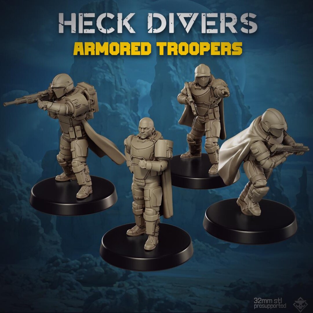 Armored Troopers - Squad of 10 - Super Earth - Heck Divers - Skullforge ...