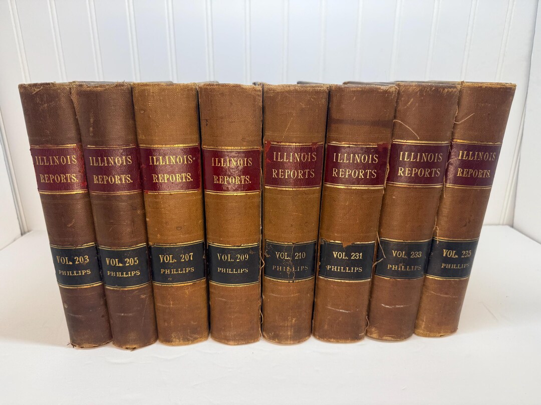 Antique Law Books / Early 1900s / Cloth Bindings / Illinois / Bookshelf ...