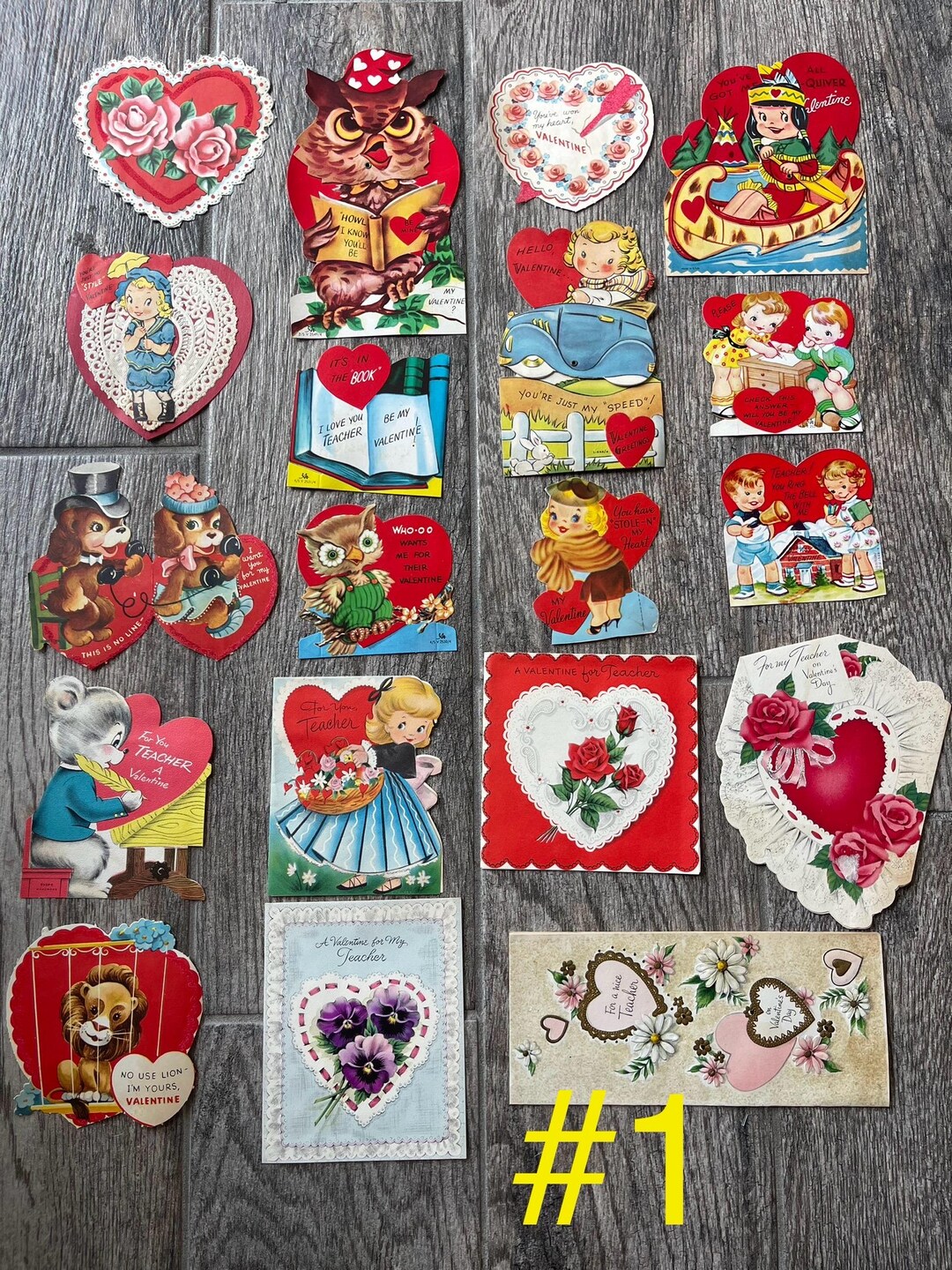Vintage 1950's Valentine's Day Greeting Cards - Etsy