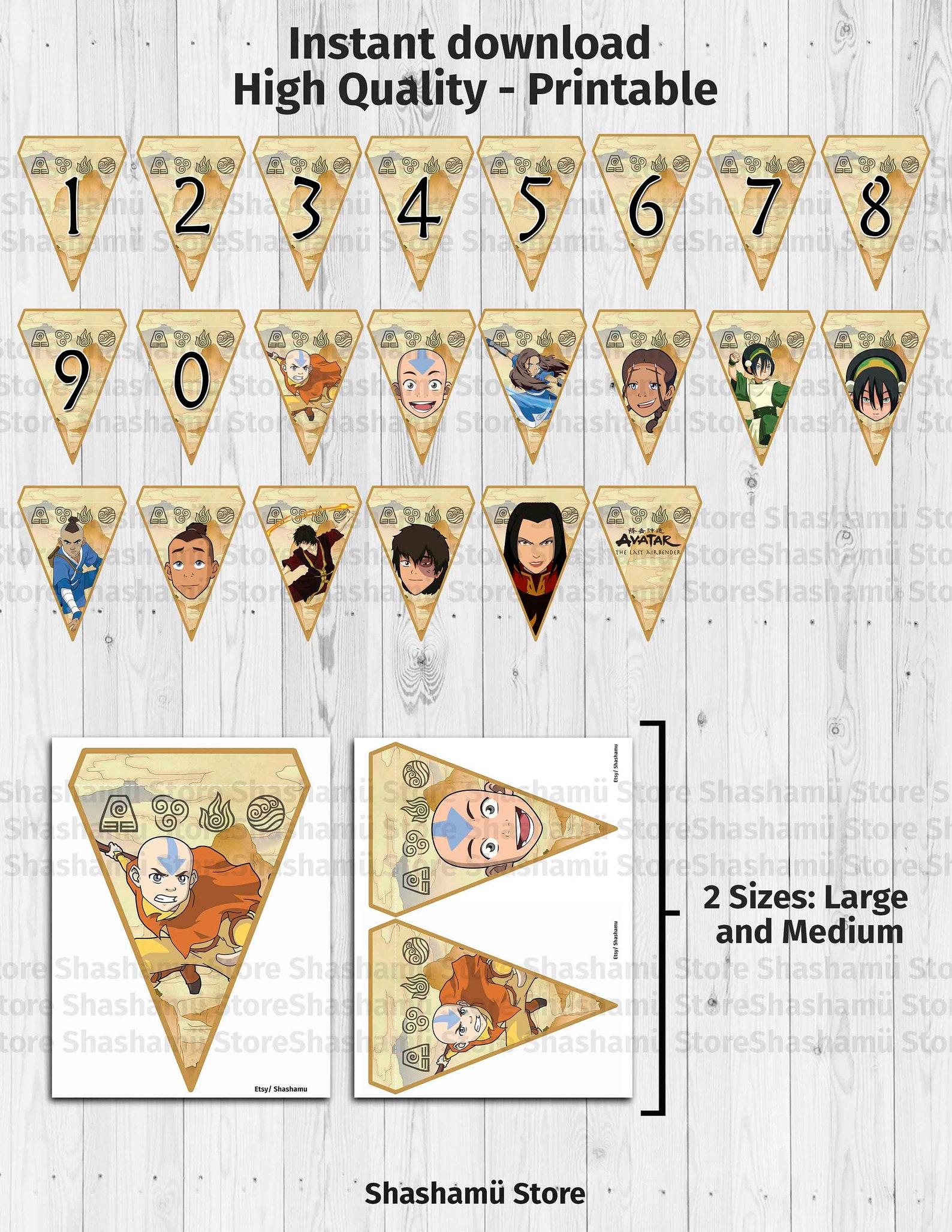 Avatar The Last Airbender Happy Birthday Banner Full | Etsy