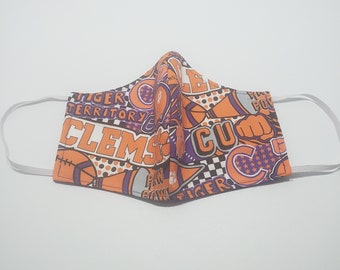 Clemson Face Mask - Etsy