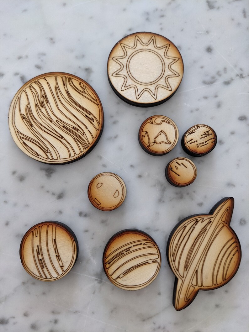 Solar System Puzzle Digital File SVG/EPS. Use on a Glowforge, Cricut or ...