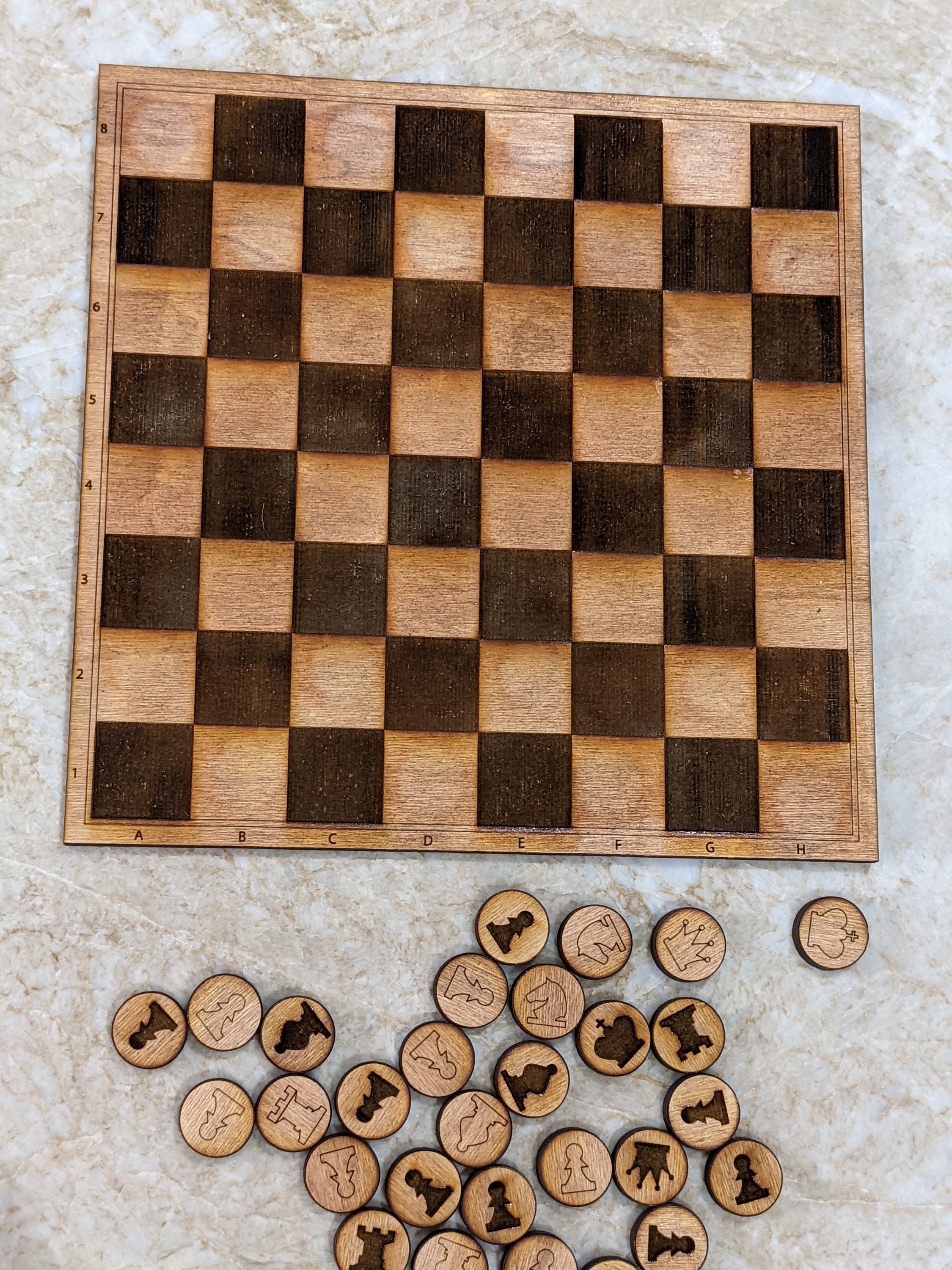 Chess Board and Counters, Digital Vector/svg/ai/eps File Only for Use ...