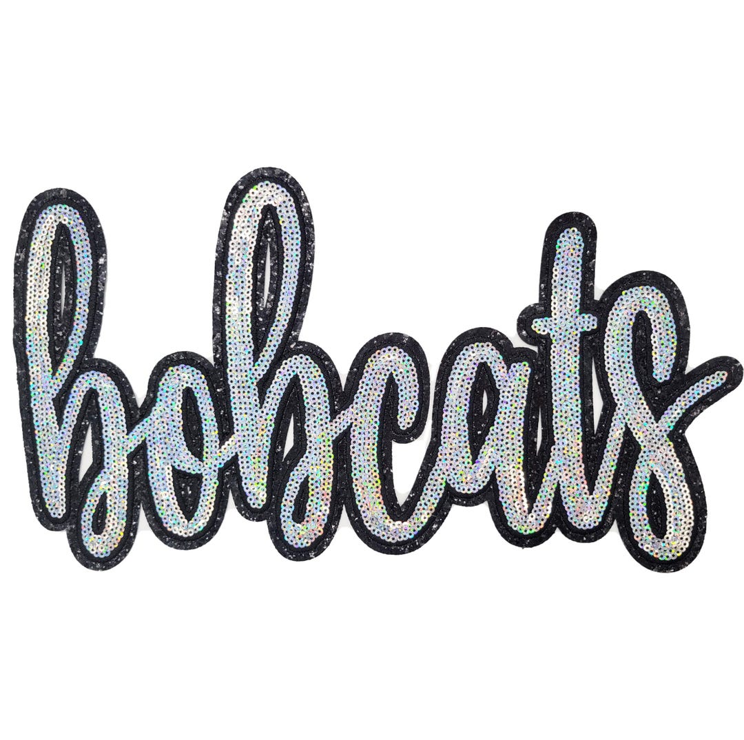 Bobcats Large Sequin Cursive Applique Patch Iron On - Etsy