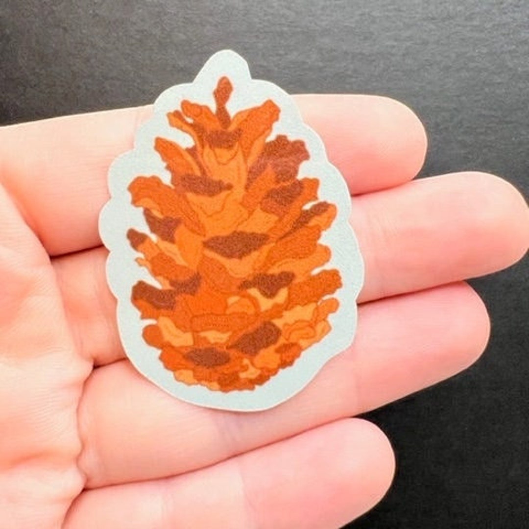 Pine Cone Sticker: Handmade Forest Tree Die Cut - Etsy