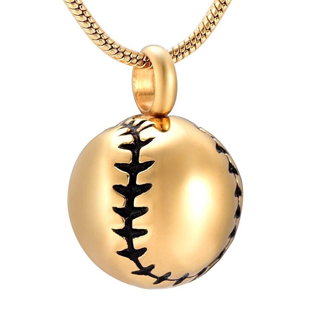 Baseball Cremation Pendant Gold or Silver - Etsy