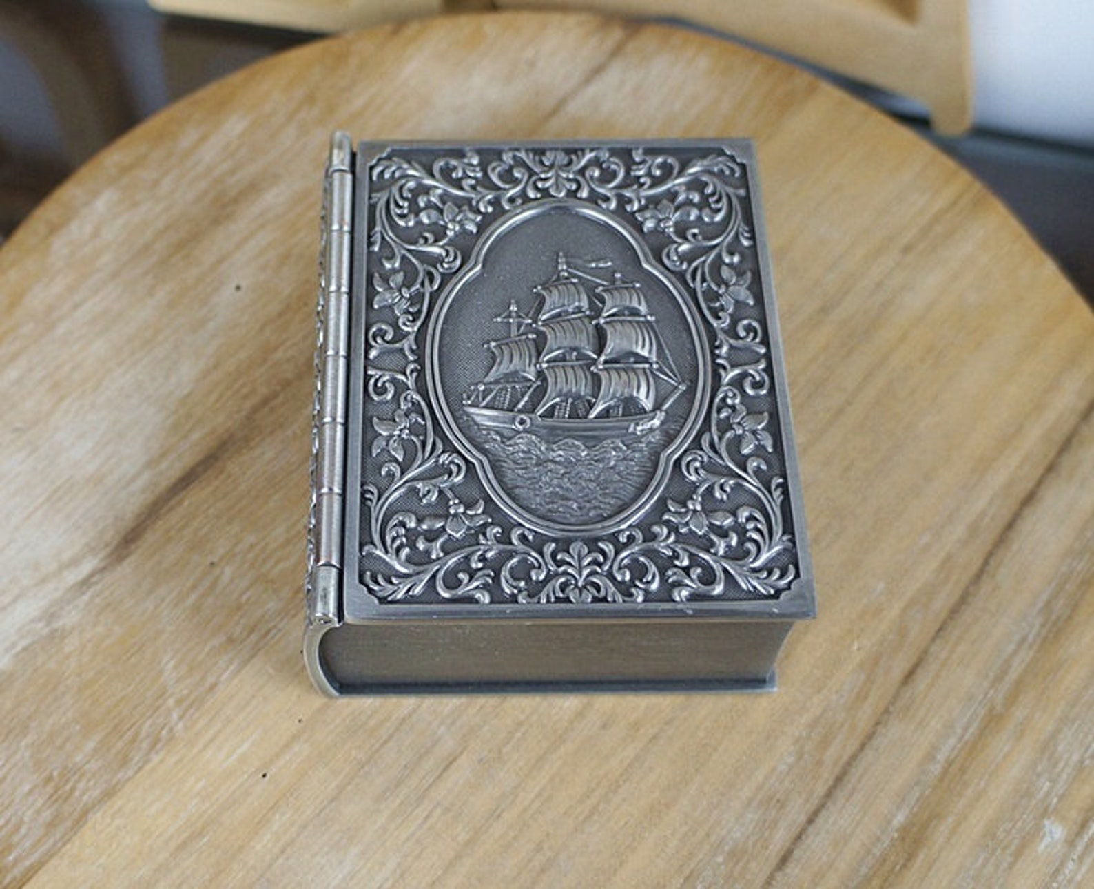 Metal Book Trinket Box - Etsy