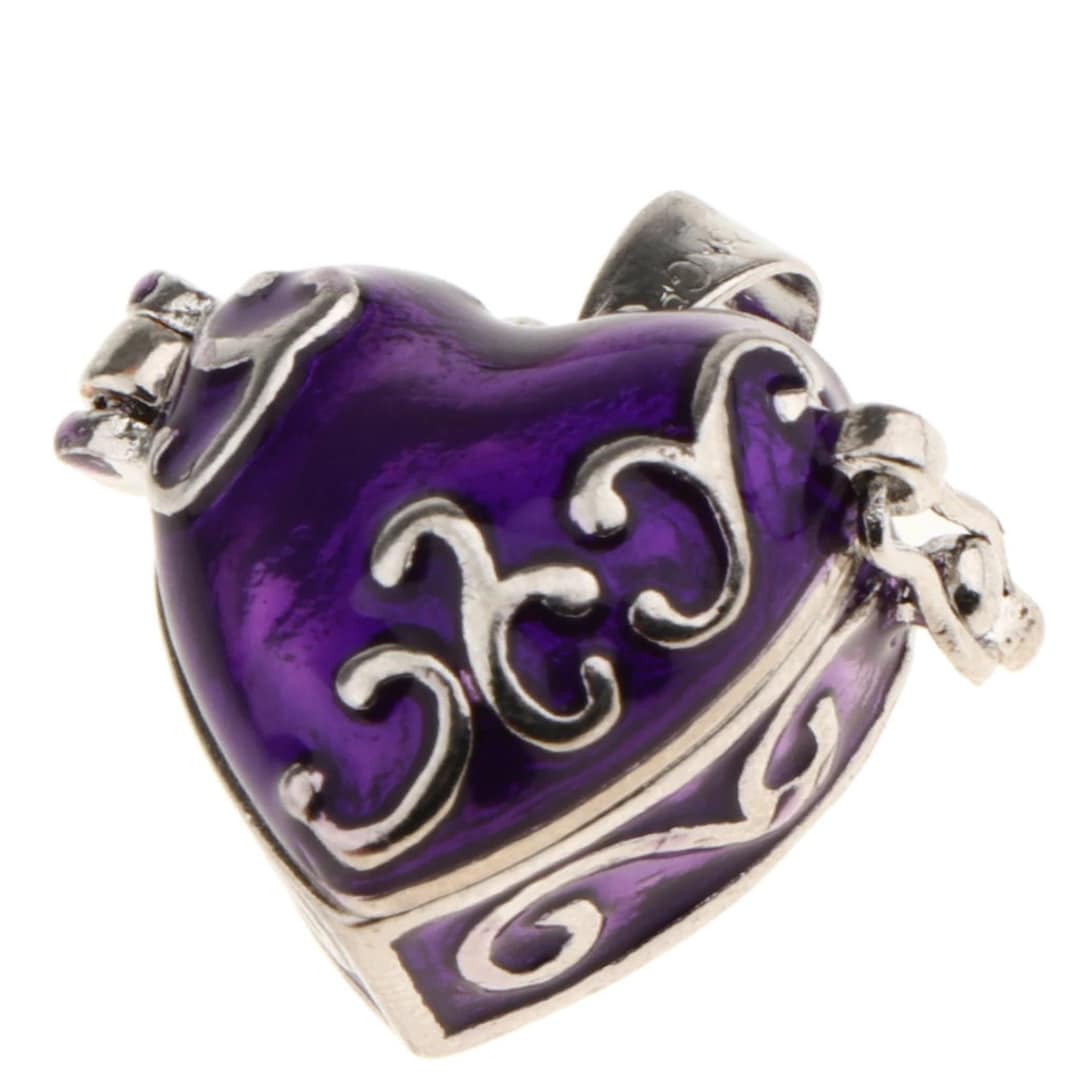 Blue or Purple Heart Cremation Pendant - Etsy