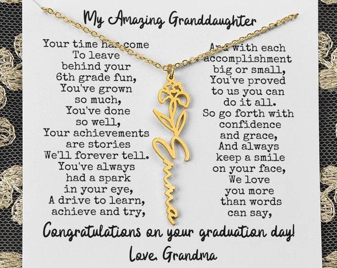 6th Grade Graduation Gift for Granddaughter Elementary School ...