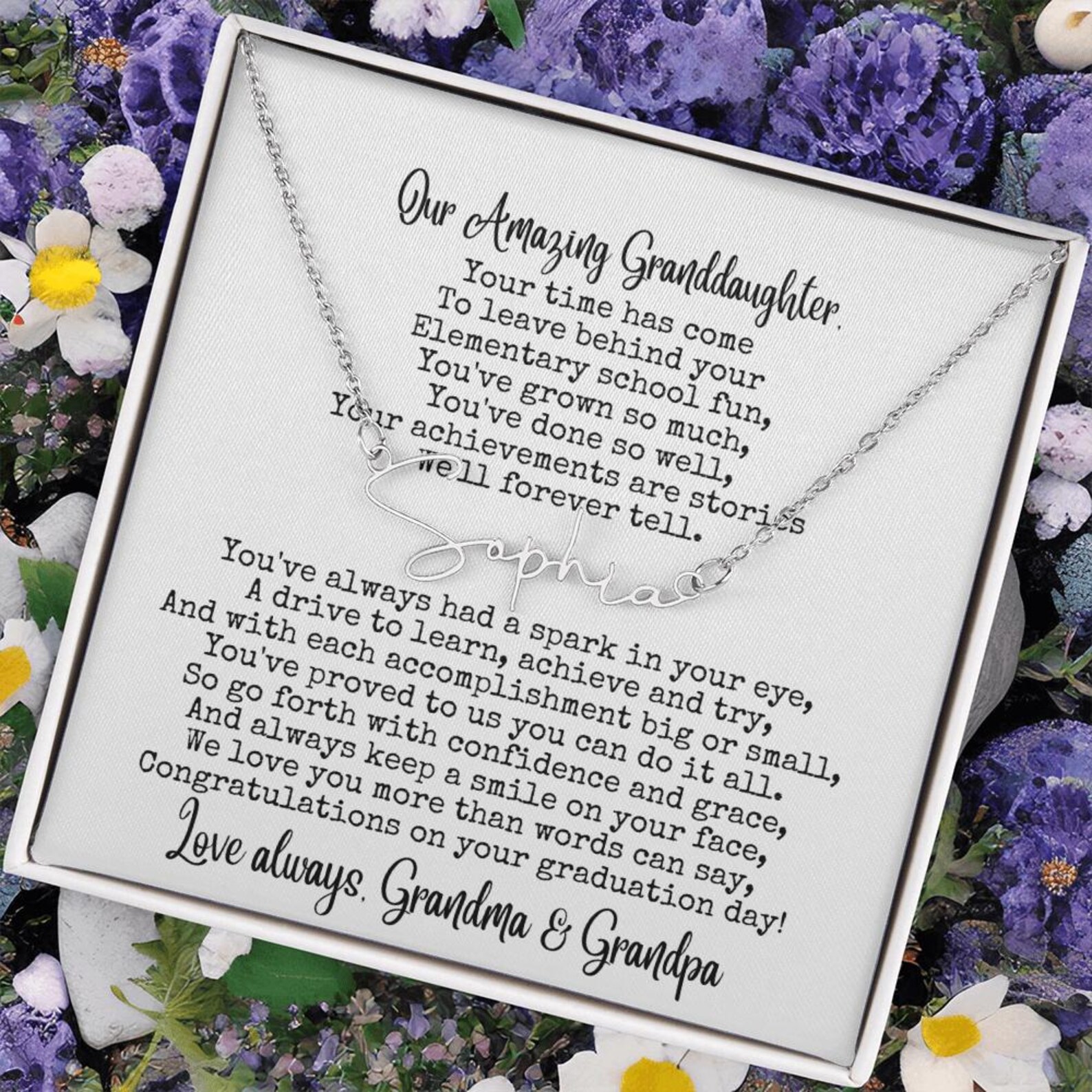 6th Grade Graduation Gift Granddaughter, Elementary School Graduation ...