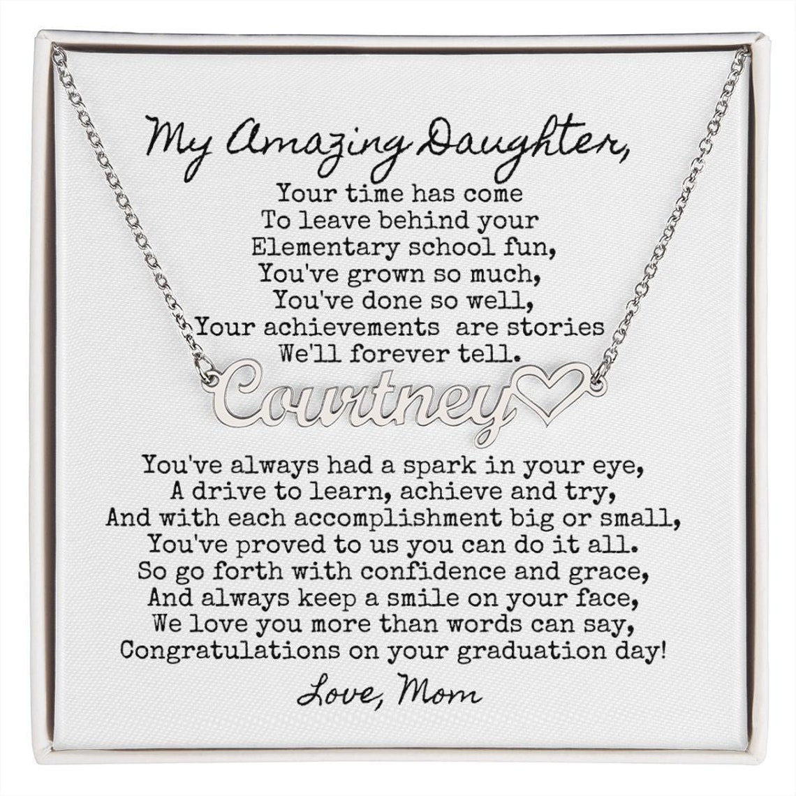 6th Grade Graduation Gift for Daughter Elementary School - Etsy