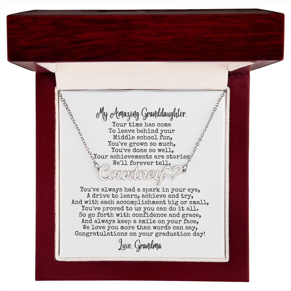 8th Grade Graduation Gift for Granddaughter, Middle School Graduation ...